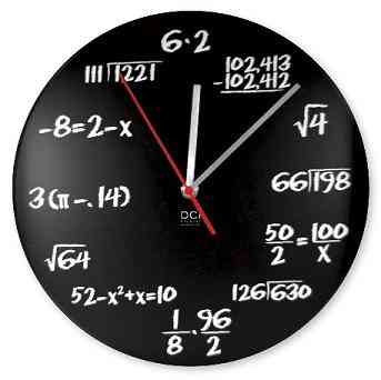 reloj operaciones matemáticas