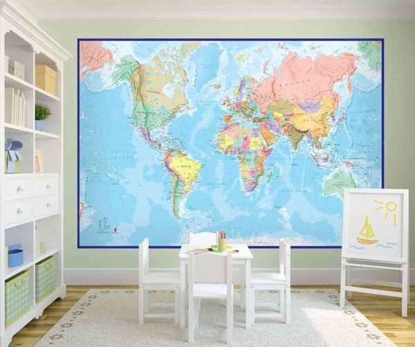 Impresionantes murales de pared grandes: mapas, bosques y más